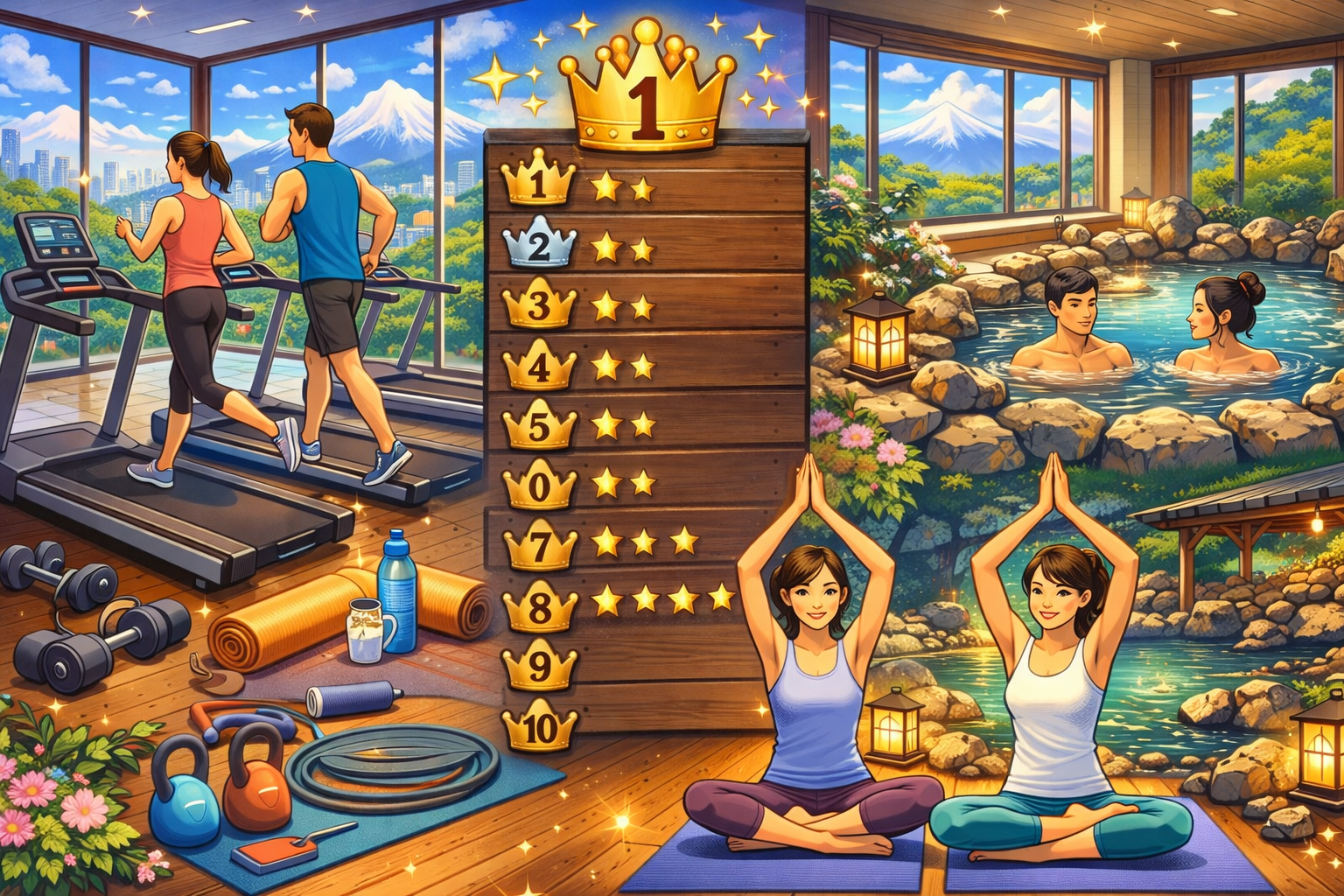 【2025年最新】運動が気持ちよくできるおすすめの宿TOP10｜ジム・ヨガ・温泉で心身リフレッシュ - 勉強・運動・睡眠で人生を整える完全ガイド